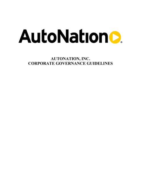 CHS Corporate Governance Guidelines | PDF
