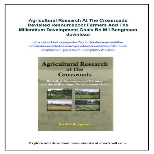 Agricultural Research At The Crossroads Revisited Resourcepoor Farmers ...