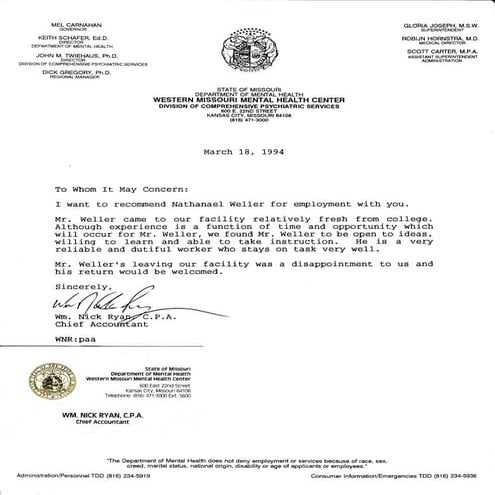 WMMHC Recommendation - Nick Ryan | PDF