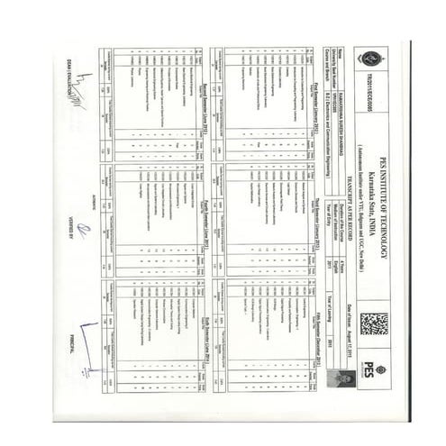 Bachelor's Degree Transcript | PDF
