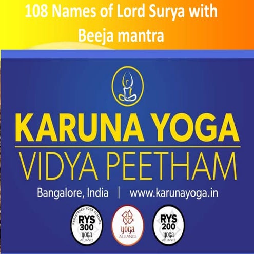 108 Names of Lord Surya with Beeja mantra.pptx
