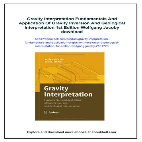 Gravity Interpretation Fundamentals And Application Of Gravity ...