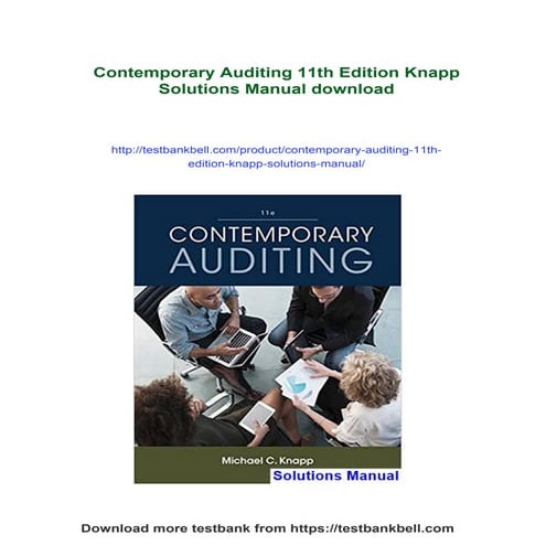 Contemporary Auditing 11th Edition Knapp Solutions Manual | PDF