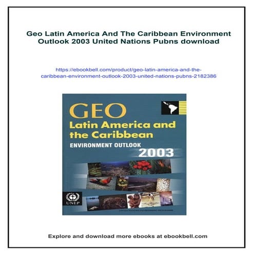 Geo Latin America And The Caribbean Environment Outlook 2003 United ...