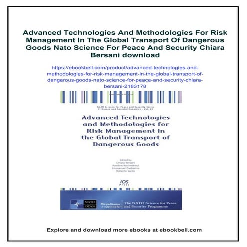 Advanced Technologies And Methodologies For Risk Management In The ...