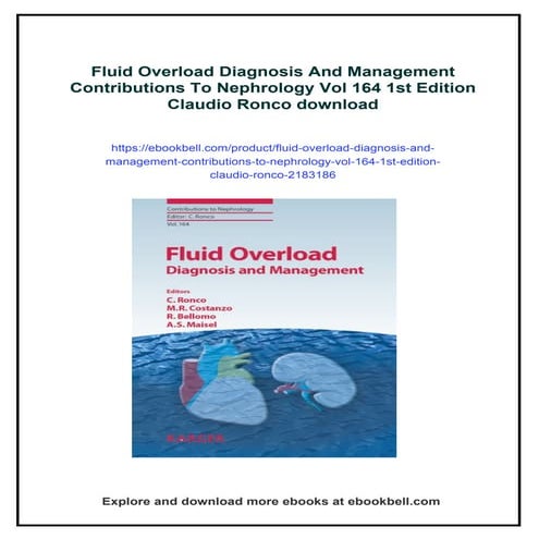 Fluid Overload Diagnosis And Management Contributions To Nephrology Vol ...