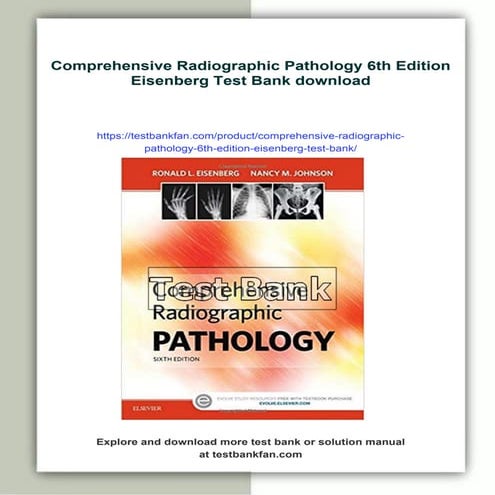 Comprehensive Radiographic Pathology 6th Edition Eisenberg Test Bank | PDF