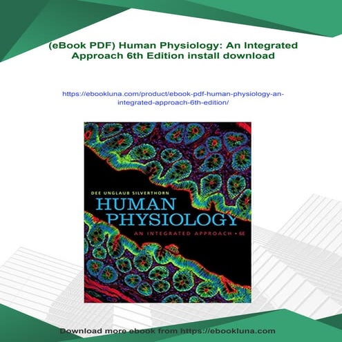 (eBook PDF) Human Physiology: An Integrated Approach 6th Edition | PDF