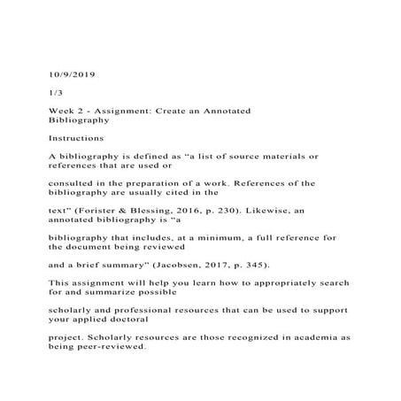 109201913Week 2 - Assignment Create an Annotated.docx