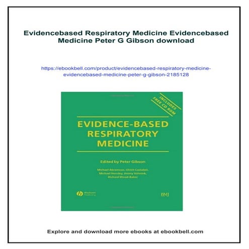Evidencebased Respiratory Medicine Evidencebased Medicine Peter G ...