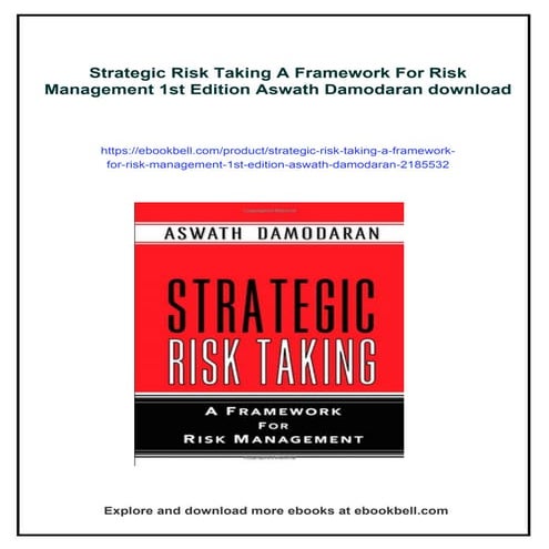 Strategic Risk Taking A Framework For Risk Management 1st Edition ...