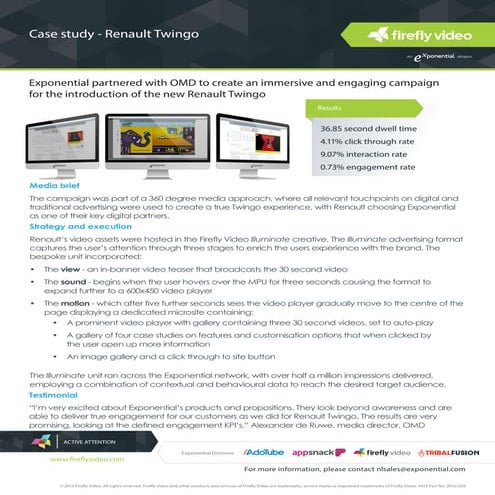 Firefly Video_Illuminate_case study_Renault Twingo1 | PDF