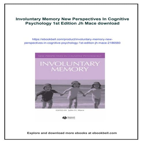 Involuntary Memory New Perspectives In Cognitive Psychology 1st Edition ...