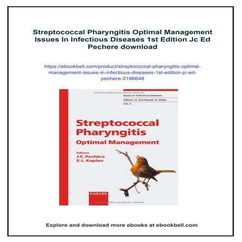 Streptococcal Pharyngitis Optimal Management Issues In Infectious ...