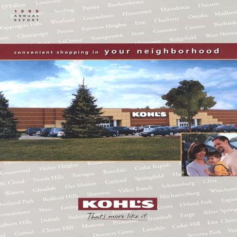 kohl's annual reports1999 | PDF