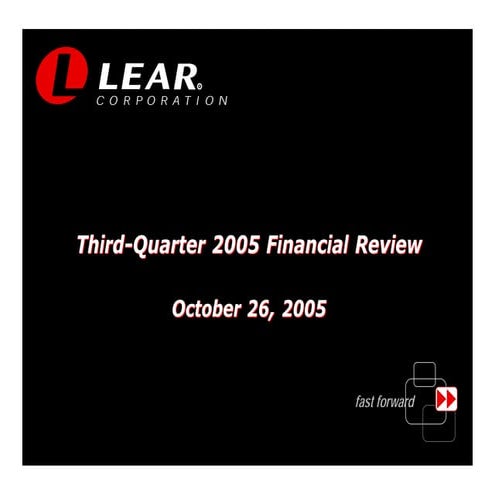 LEAR ir ip 2005 earnings presentation q3 | PDF