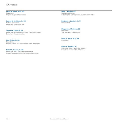 dominion resources Directors | PDF