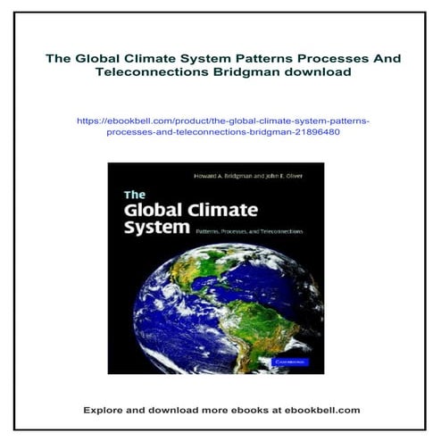 The Global Climate System Patterns Processes And Teleconnections ...