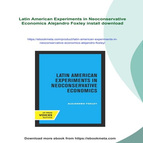 Latin American Experiments in Neoconservative Economics Alejandro ...