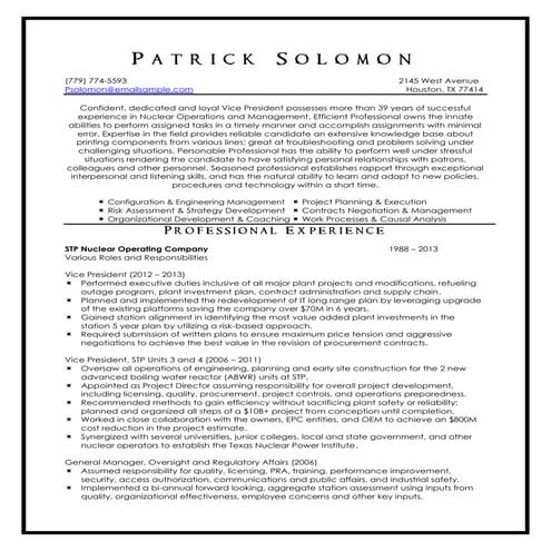 Patrick Solomon Resume SAMPLE | PDF