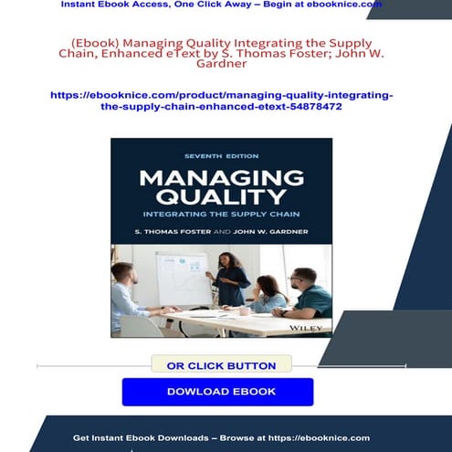(Ebook) Managing Quality Integrating the Supply Chain, Enhanced eText ...