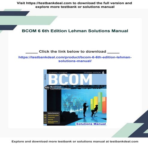 BCOM 6 6th Edition Lehman Solutions Manual | PDF