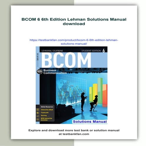BCOM 6 6th Edition Lehman Solutions Manual | PDF