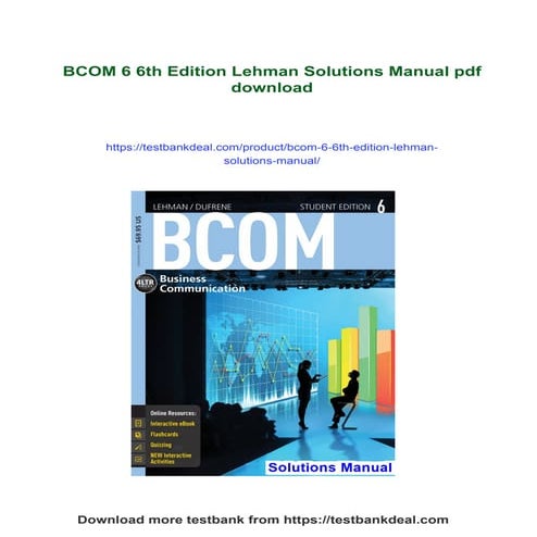 BCOM 6 6th Edition Lehman Solutions Manual | PDF