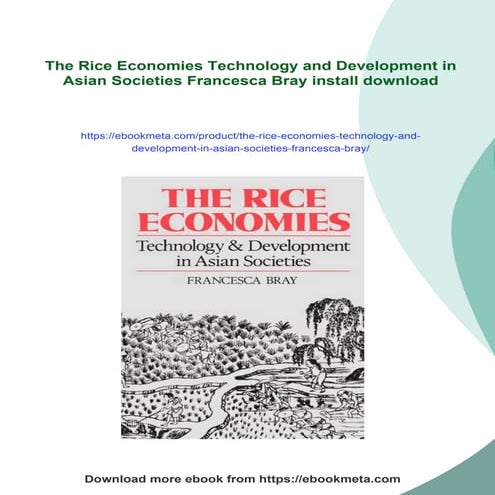 The Rice Economies Technology and Development in Asian Societies ...
