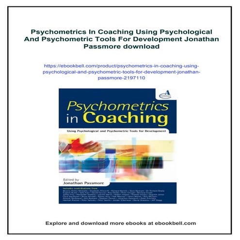 Psychometrics In Coaching Using Psychological And Psychometric Tools ...