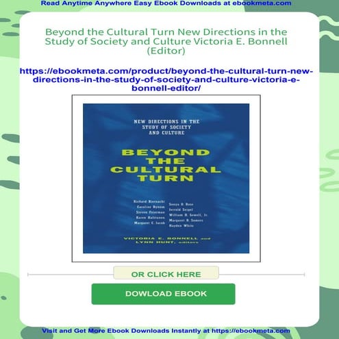 Beyond the Cultural Turn New Directions in the Study of Society and ...