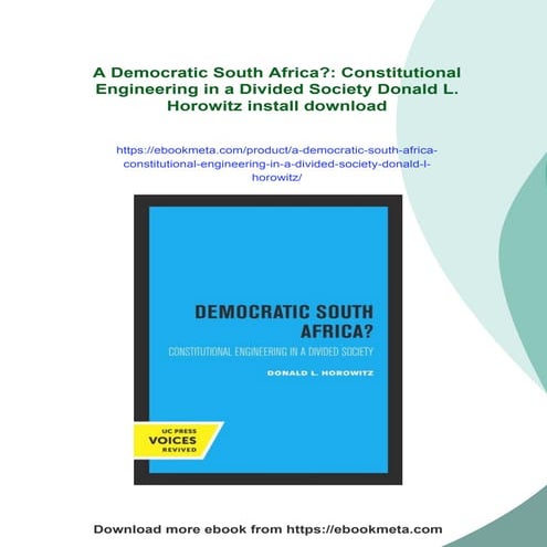 A Democratic South Africa?: Constitutional Engineering in a Divided ...