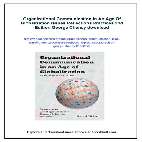 Organizational Communication In An Age Of Globalization Issues ...
