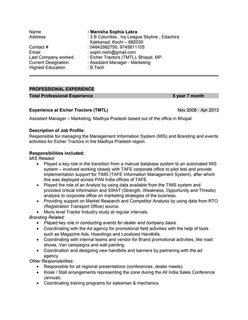 Resume Final | PDF