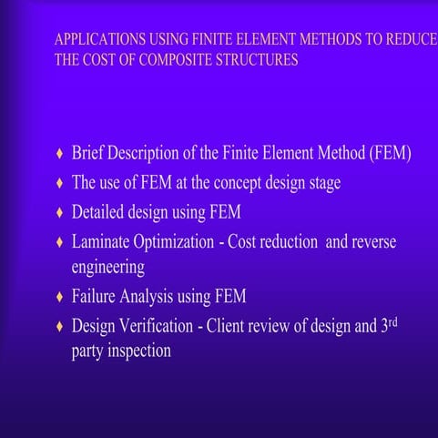 109 Use Of Fem In Composites Presentation 1 | PDF