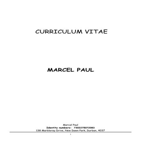 Marcel - 3 cv Rev 03 | PDF