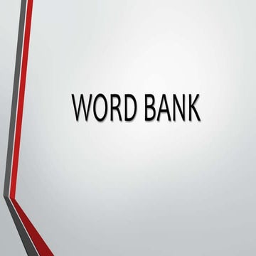 WORD BANK & AUTHORS | PPT