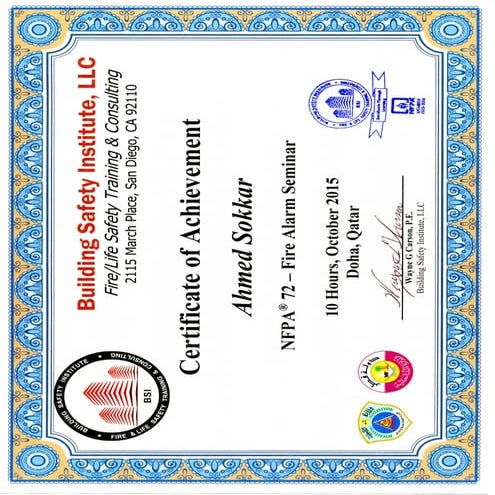 NFPA 72 Certificate | PDF