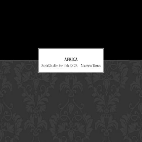 Physical Features of Africa | PPT