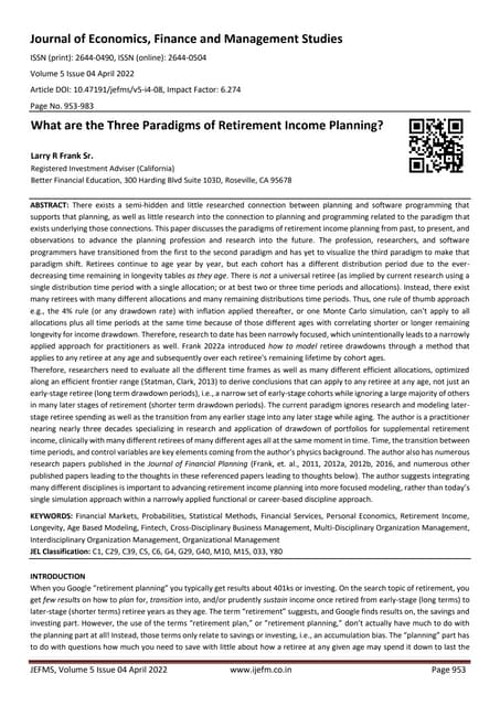 Retirement income distribution dashboard v2014a | PDF