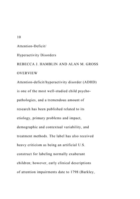 Attention deficit hyperactivity disorder (adhd) | PPT