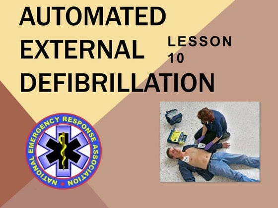 AUTOMATED EXTERNAL DEFIBRILLATOR | PPTX | First Aid | Injuries