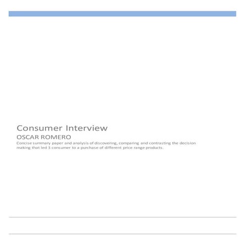 Consumer Interview Project | DOCX