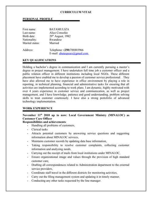 CV - Bongani Khumalo | PDF