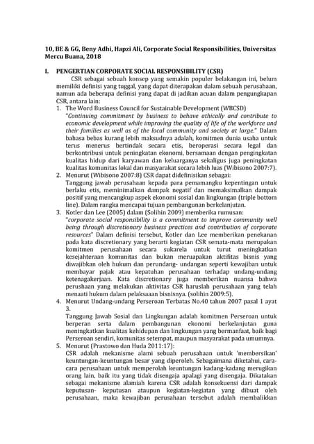 Presentasi CSR | PPT