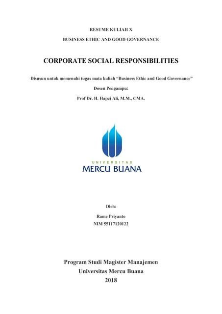 Presentasi CSR | PPT