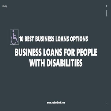 10 best business loans options for people with disabilities | PPT