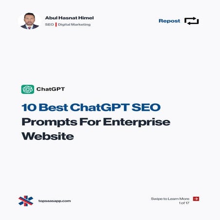 10 Best ChatGPT SEO Prompts For Enterprise Website | PDF
