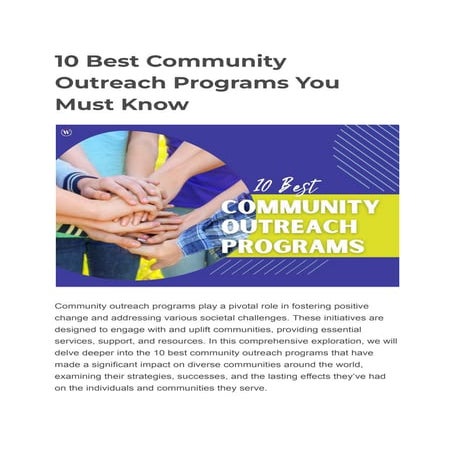 10 Best Community Outreach Programs You Must Know.pdf