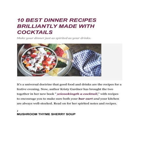 DR Dinner TDH Menu 1 | PPT